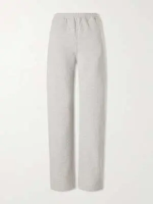 JIL SANDER Cotton-jersey Wide-leg Sweatpants - Light Gray