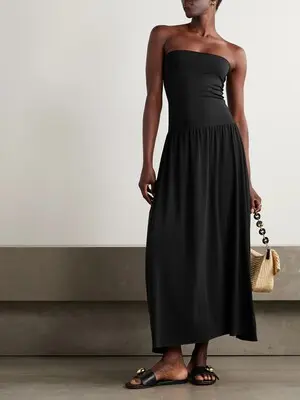 ERES Oda Peau Douce And Stretch-jersey Coverup - Black