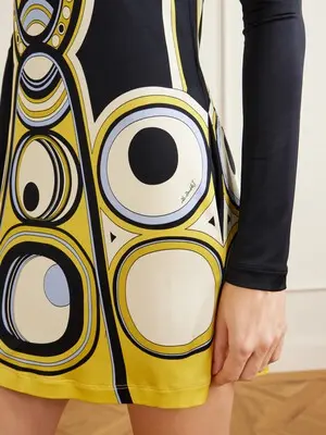 La DoubleJ Slinky Printed Jersey Mini Dress