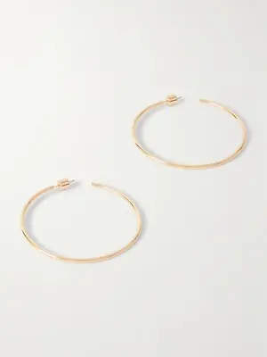 JENNIFER FISHER 2" Thread Hoop Earrings - Gold
