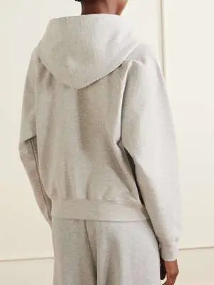 JIL SANDER Cropped Cotton-jersey Hoodie