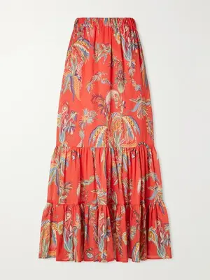 Etro Printed Cotton Maxi Skirt
