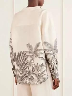 ANDRES OTALORA Cielos Lejanos Printed Linen Shirt