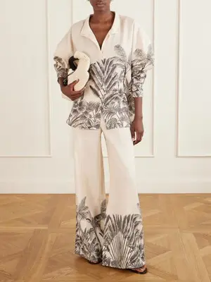ANDRES OTALORA Cielos Lejanos Printed Linen Shirt
