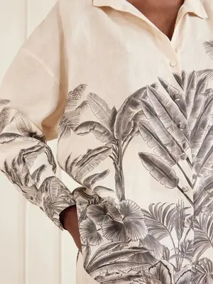 ANDRES OTALORA Cielos Lejanos Printed Linen Shirt