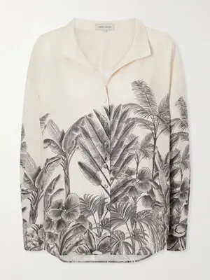 ANDRES OTALORA Cielos Lejanos Printed Linen Shirt - Neutrals