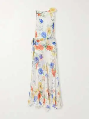 DÔEN Zephrine Floral-print Silk-chiffon Maxi Dress - Multi