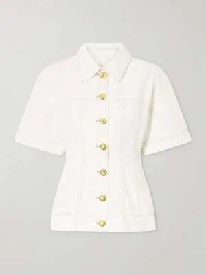 Aje Liliana Denim Shirt - Ivory
