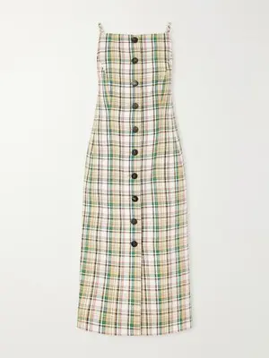 Carolina Herrera Checked Midi Dress - Multi