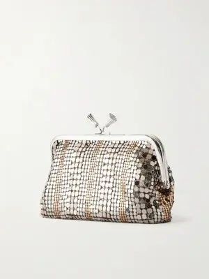 ANYA HINDMARCH Maud Tassel Chainmail Clutch - Silver