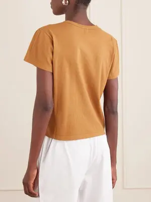 LESET Margo Cotton-jersey T-shirt - Brown