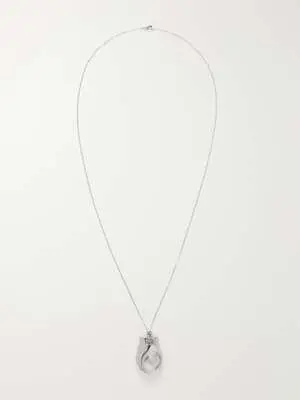 Khaite Keefe Palladium-coated Pendant Necklace - Silver