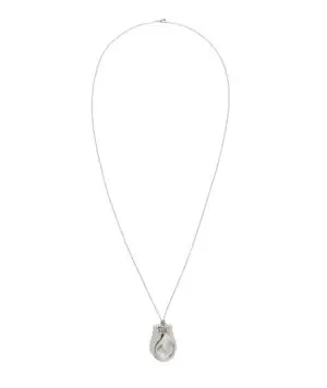 Khaite Keefe Palladium-coated Pendant Necklace - Silver