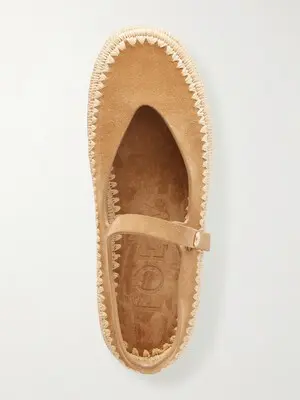Loewe Suede Mary Jane Espadrilles - Brown