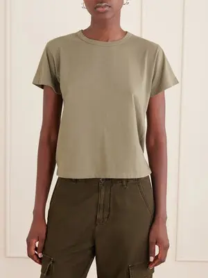 LESET The Margo Cotton-jersey T-shirt - Green