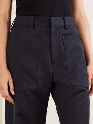 NILI LOTAN Shon" Wool-gabardine Straight-leg Pants - Blue