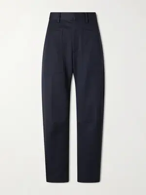 NILI LOTAN Shon" Wool-gabardine Straight-leg Pants - Blue