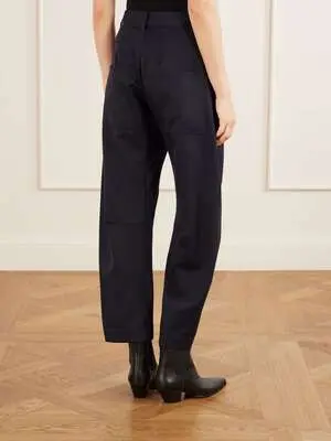 NILI LOTAN Shon Wool-gabardine Straight-leg Pants