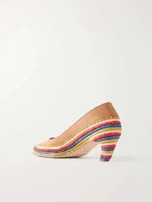 Gabriela Hearst Peggy 50 Crocheted Suede Pumps
