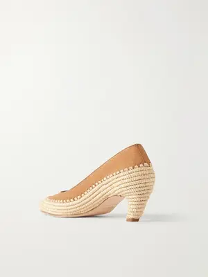 Gabriela Hearst Peggy Crocheted Suede Pumps