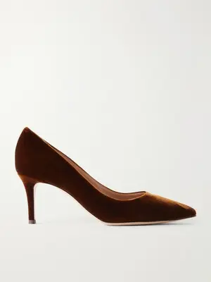 GIANVITO ROSSI 70 Velvet Pumps - Yellow