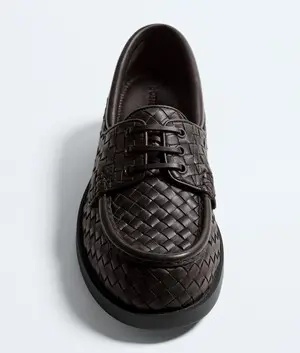 Bottega Veneta Woven Leather Boat Shoes