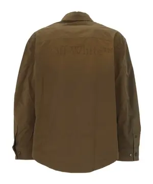 Off-White Logo-print Flap-pocket Shirt