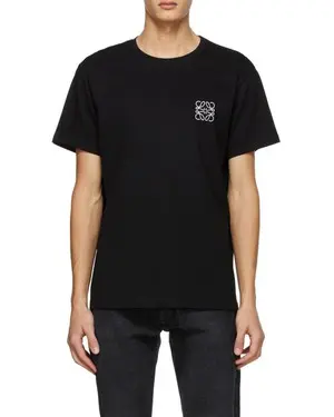 Loewe Logo Embroidered Crewneck T-shirt