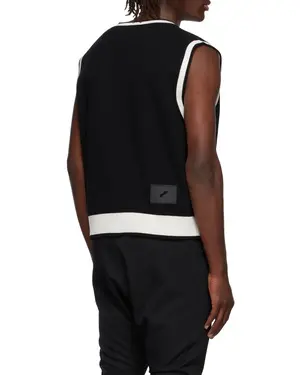We11Done Logo-patch Wool-blend Vest
