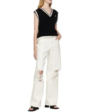 We11Done Logo-patch Wool-blend Vest