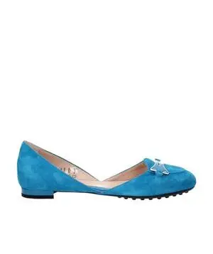 TOD'S Suede Round Head Ballet Shoes