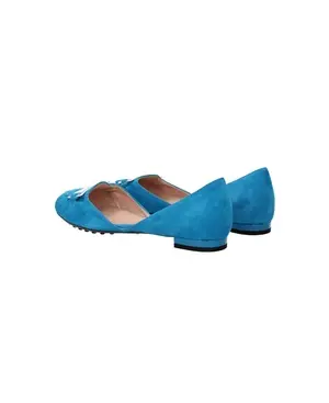 TOD'S Suede Round Head Ballet Shoes