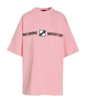We11Done Logo Print Short-sleeved T-shirt - Pink