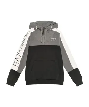 Giorgio Armani Hooded Long-sleeved Hoodie - Black