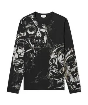 Alexander McQueen Skull Print T-shirt - Black