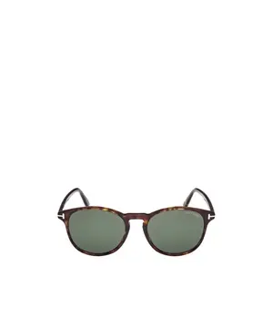 TOM FORD Lewis Round Frame Sunglasses - Green