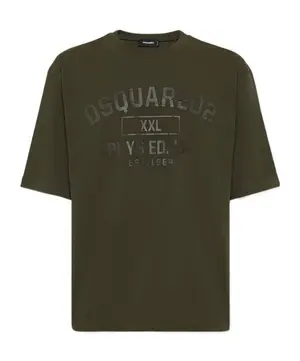 Dsquared2 Logo Printed Crewneck T-shirt - Beech Brown