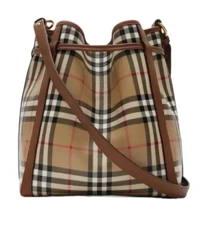 Burberry Checked Small Bucket Bag