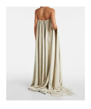 Calvin Klein Vicky Fringed Gathered Gown