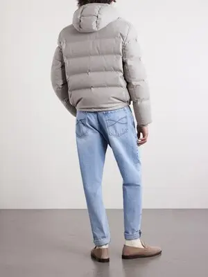 Brunello Cucinelli Quilted Herringbone Down Jacket