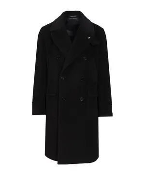 Tagliatore Lapel Coat - Black