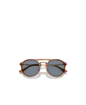 Persol Round Frame Double-bridge Sunglasses - Brown