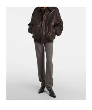 Calvin Klein Johnson Leather Bomber Jacket
