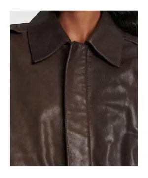 Calvin Klein Johnson Leather Bomber Jacket