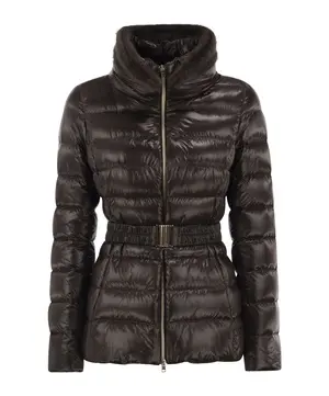 Herno High Neck Belted Puffer Jacket