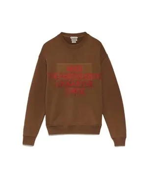 J.W.ANDERSON Jw Anderson Text Panel Embroidered Sweatshirt - Walnut