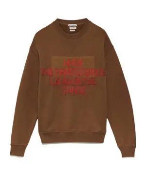 J.W.ANDERSON Jw Anderson Text Panel Embroidered Sweatshirt - Walnut