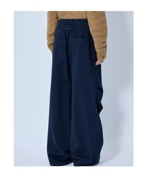 MAISON MARGIELA Wide-leg Trousers With Drawstring Waist - Black