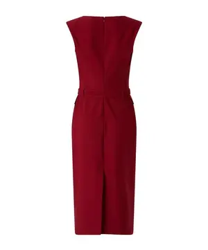 Pinko Sleeveless Belted Dress With Silver-tone Buckle