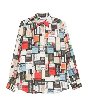Moschino Logo-print Silk Shirt - Multicolor